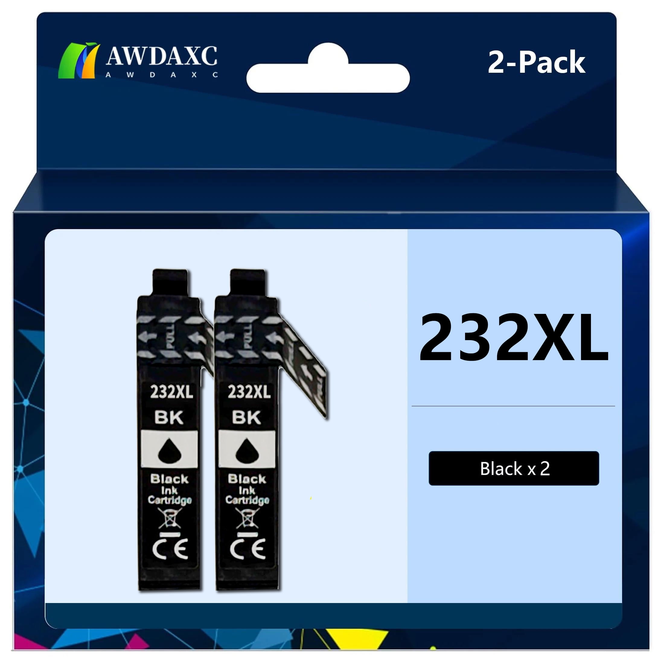 AWDAXC Compatible T232XL Black Ink Cartridge Replacement for Epson 232 ...