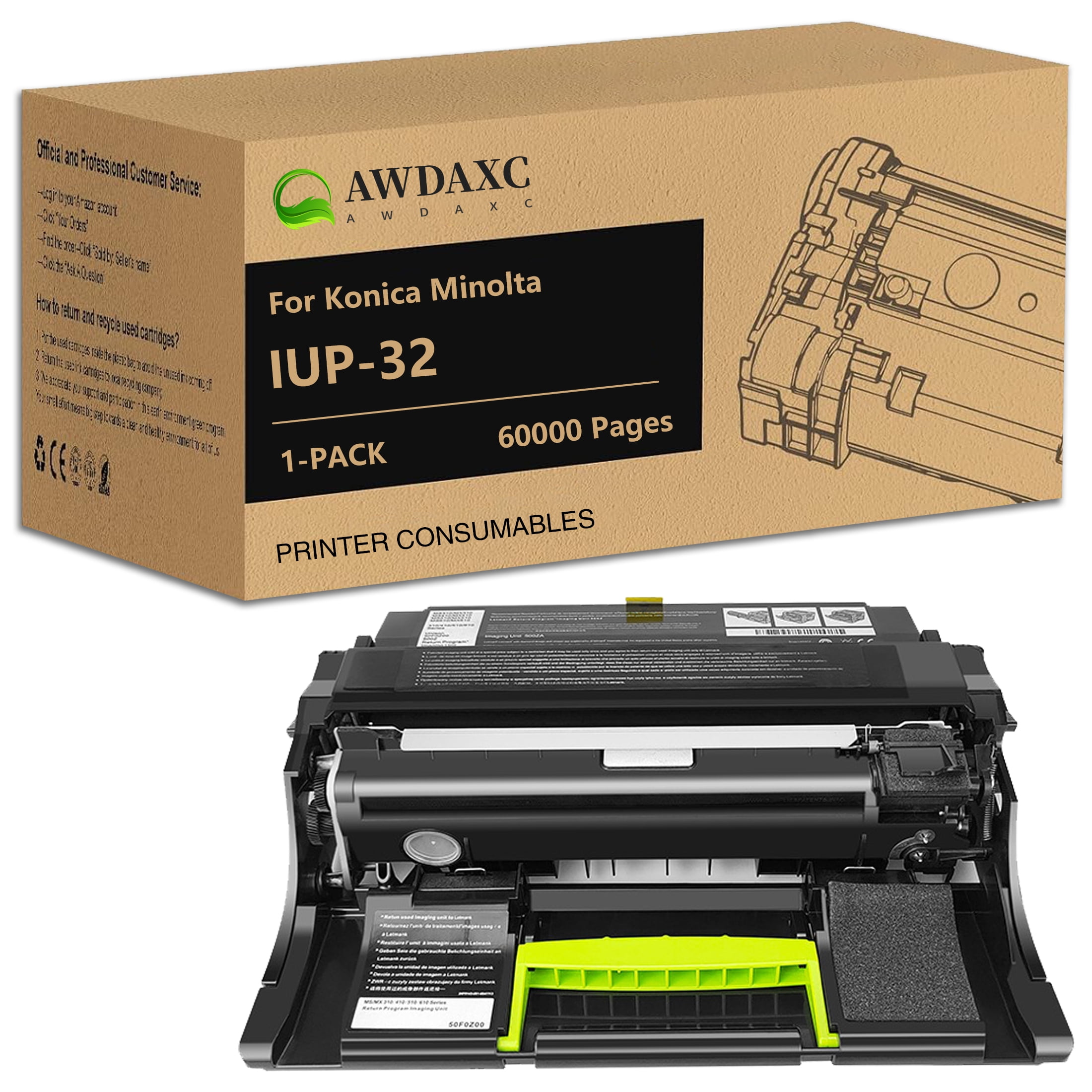 AWDAXC Compatible Toner Cartridge for Konica Minolta IUP-32 ,Suitable ...