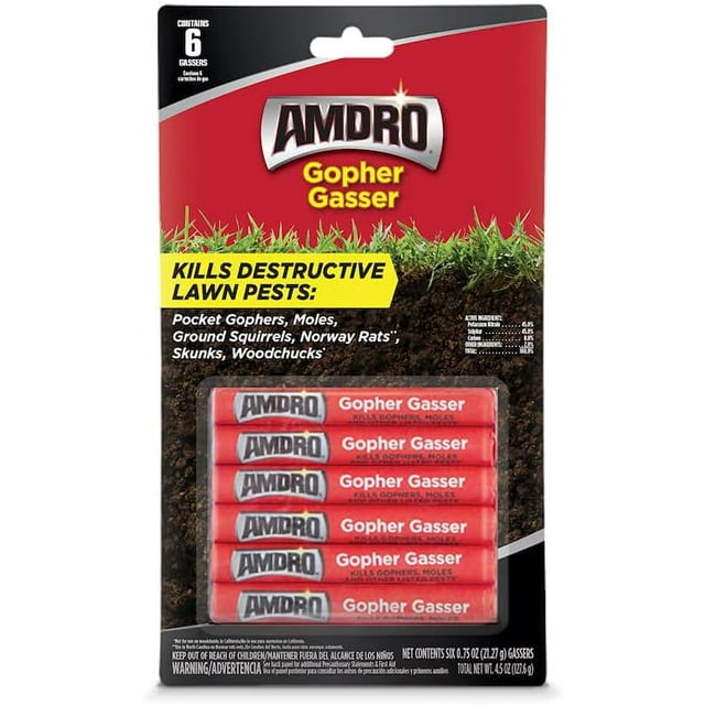 AWE Gopher and Mole Killer, for Rodents, 12 Gassers, 0.75 oz = 2 - (6 ...