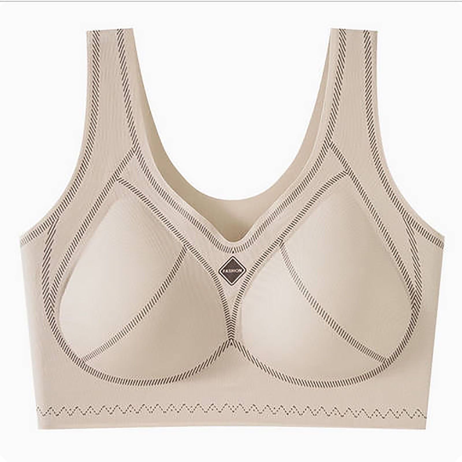AWEJON Plus Size Bras for Women, Women's Ice Silk Seamless Soft Support ...