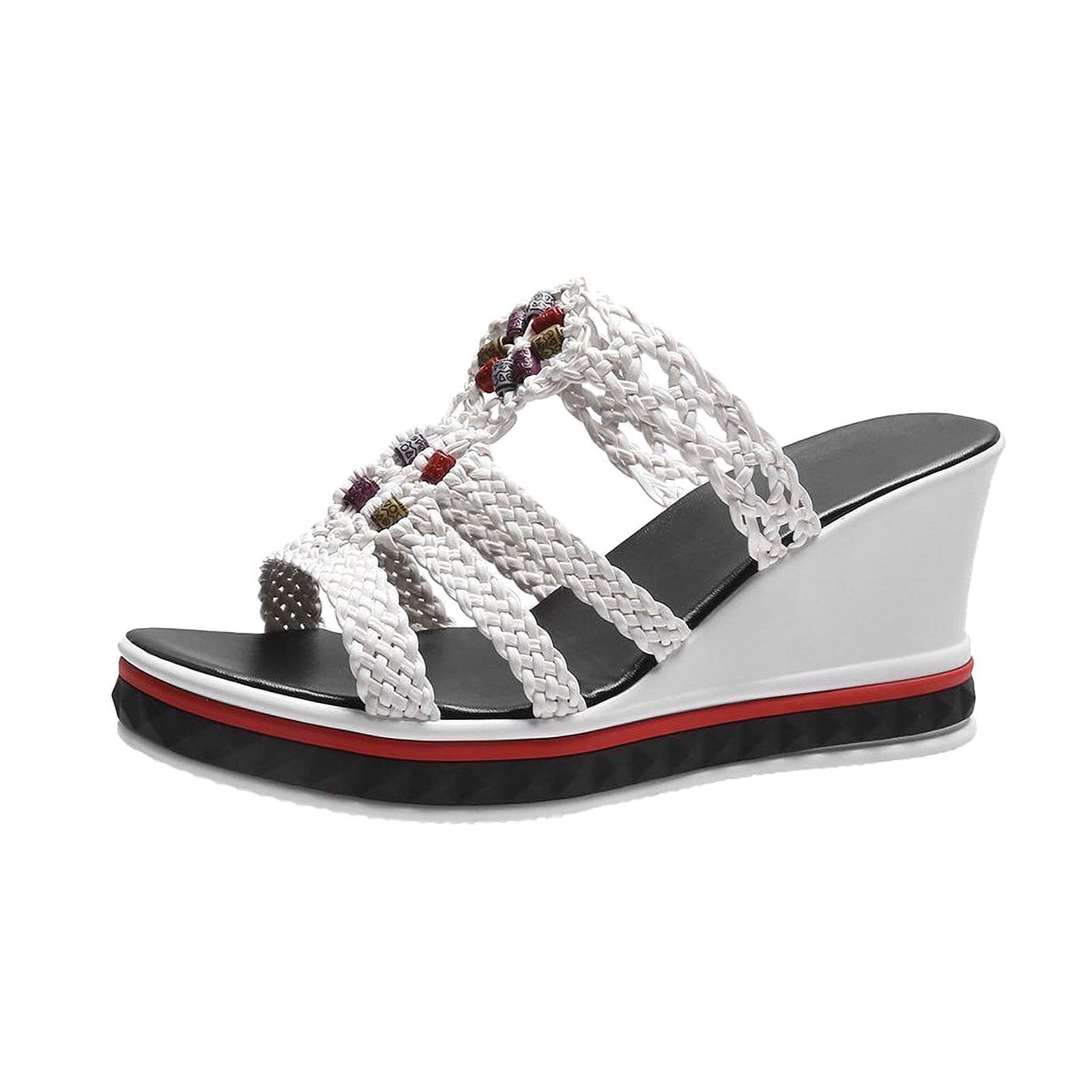 AWEJON Summer Slippers, Summer Womens Sandals, Women's Fashion Beaded ...