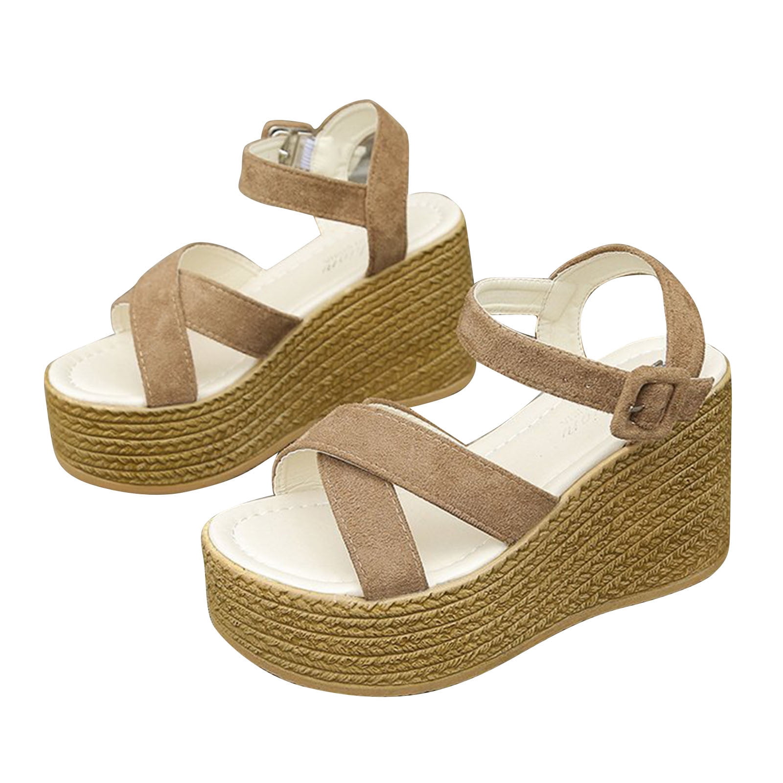 AWEJON Summer Wedges for Women, Summer Womens Sandals, Summer Plus-size ...
