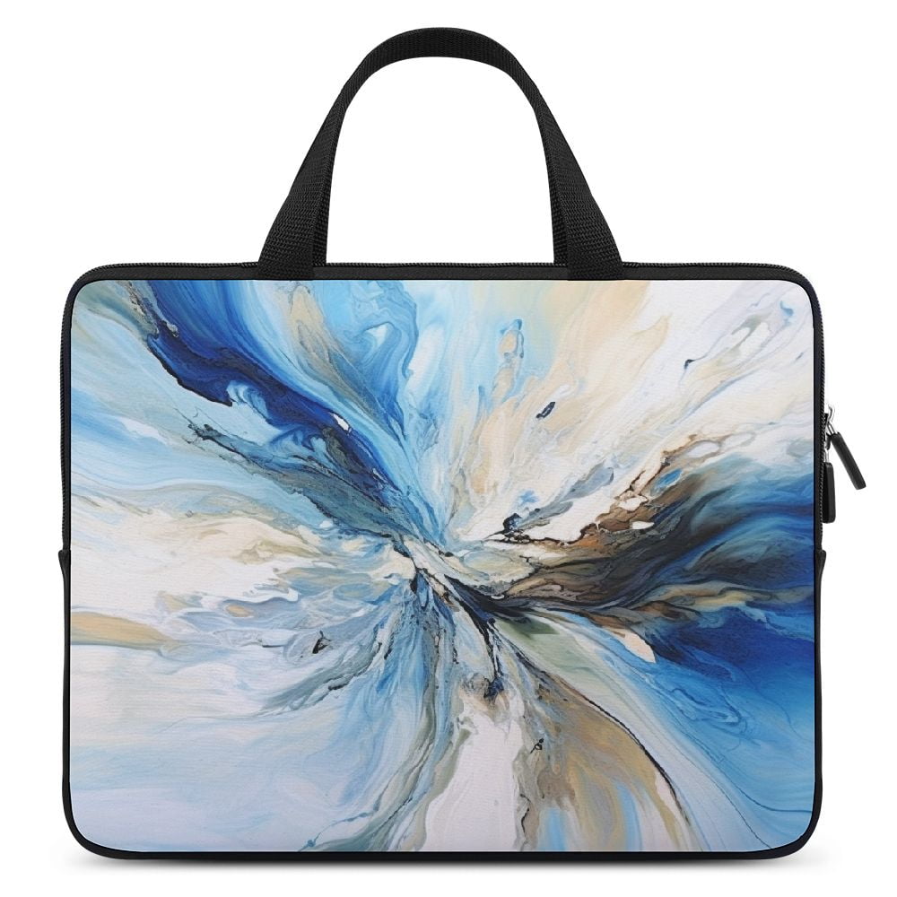 Awerp Abstract Brush Strokes Laptop Handle Bag Computer Protect Case Tablet Cover Neoprene