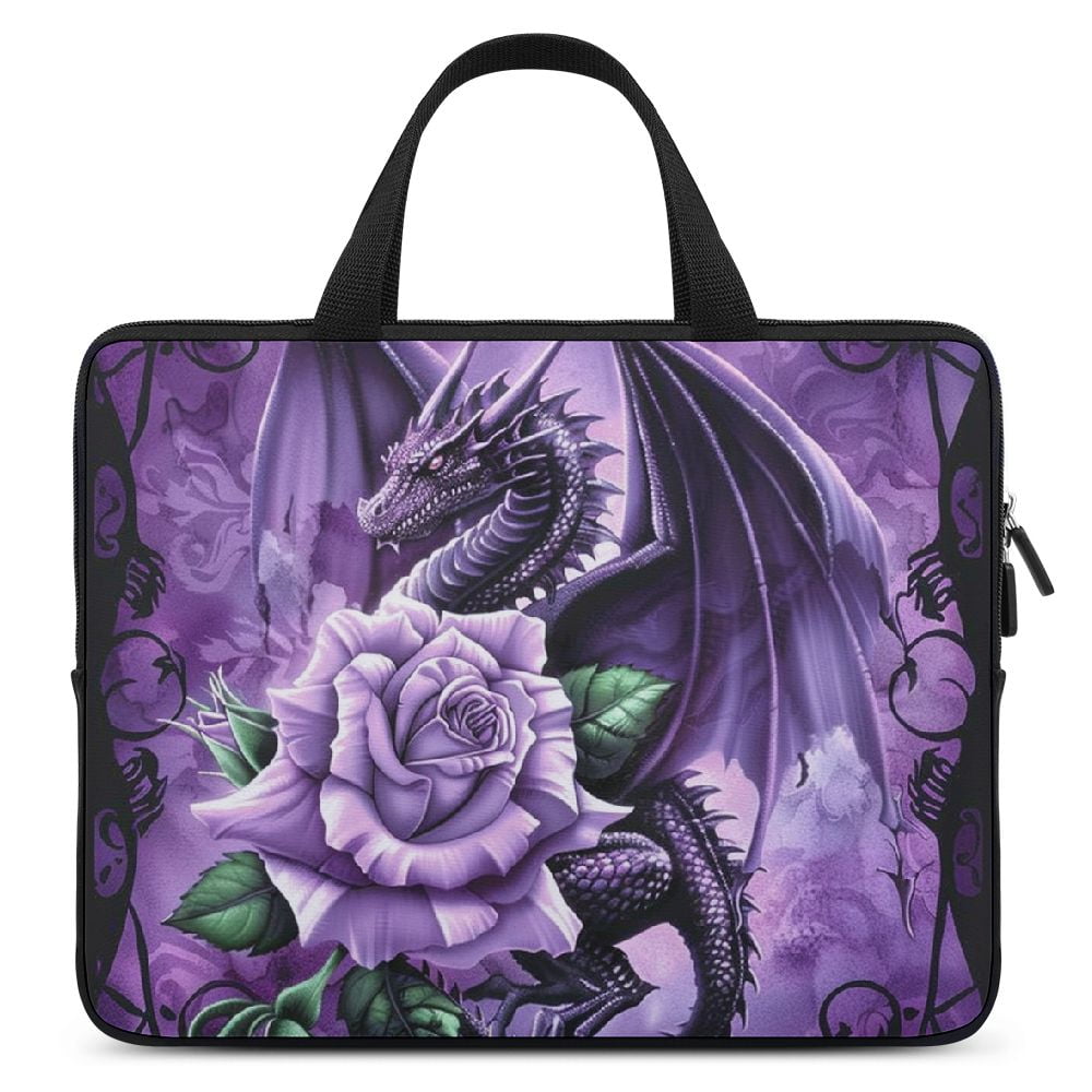 AWERP Dragon Rose Gothic Laptop Bag Diving Fabric Soft Carrying Travel ...