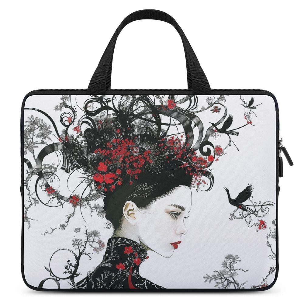 AWERP Flowered Tree Laptop Bag - Diving Fabric Tablet Cover Neoprene ...