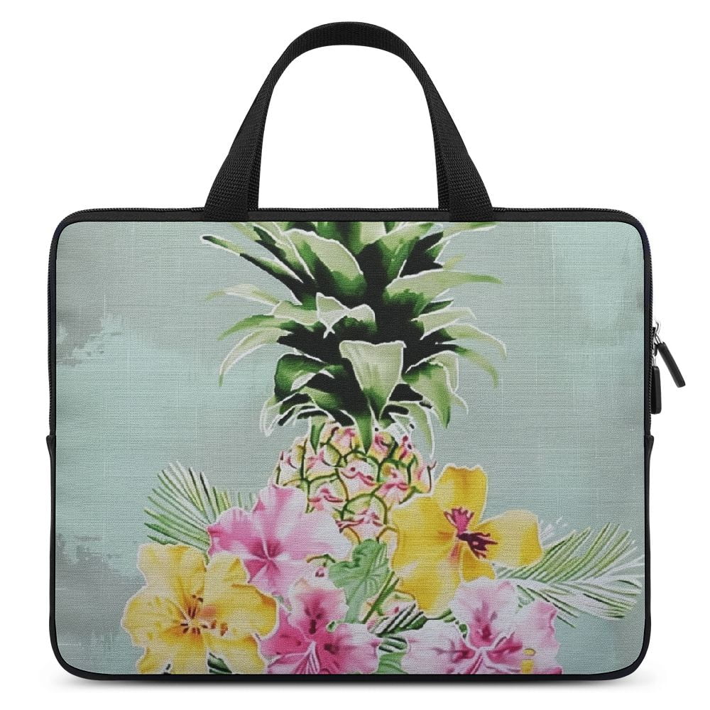 AWERP Flowers, Pineapple Laptop Bag Diving Fabric Soft Carrying Travel ...