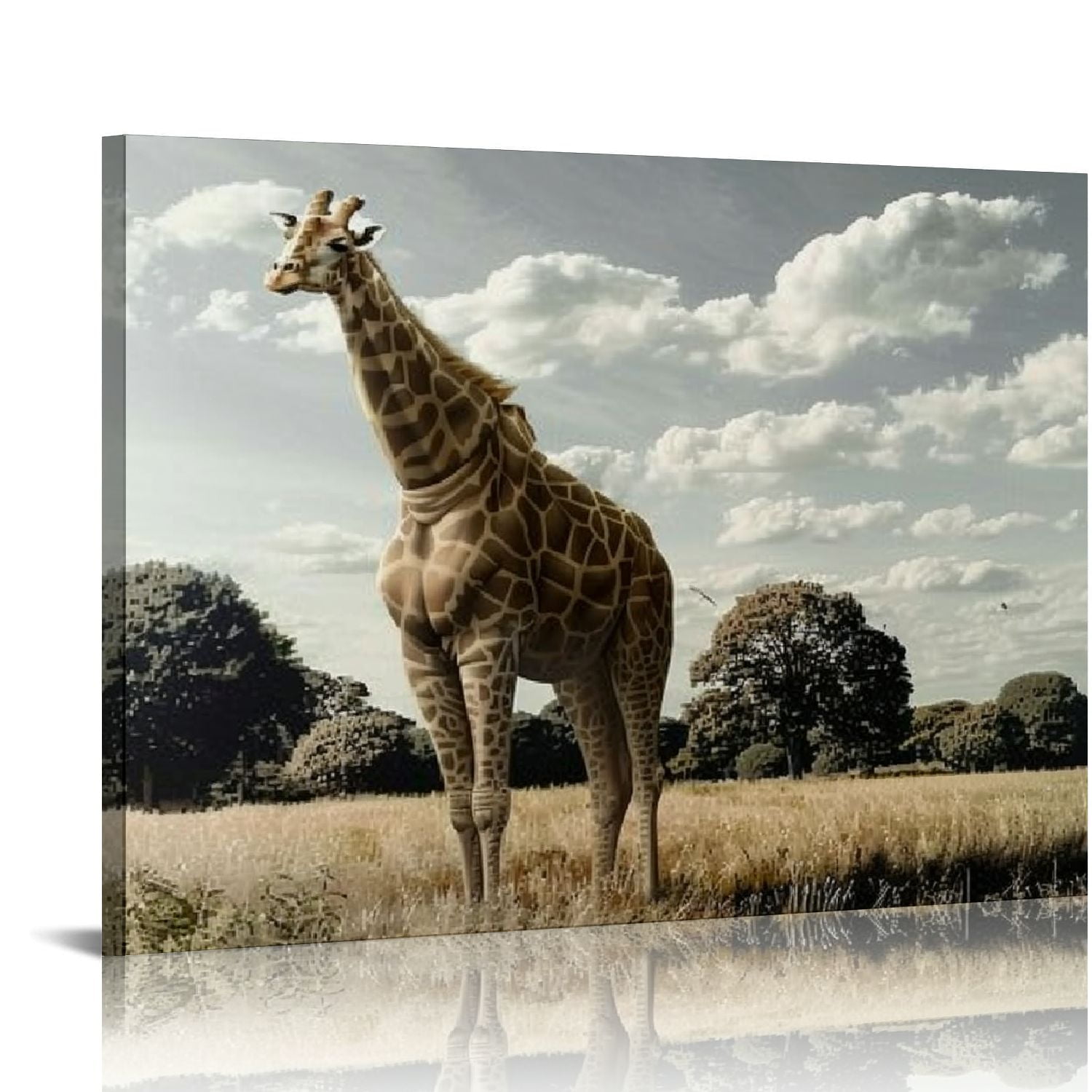AWERP Funny Morbidly Obese Giraffe in The Wild, Spoof Animal Poster ...