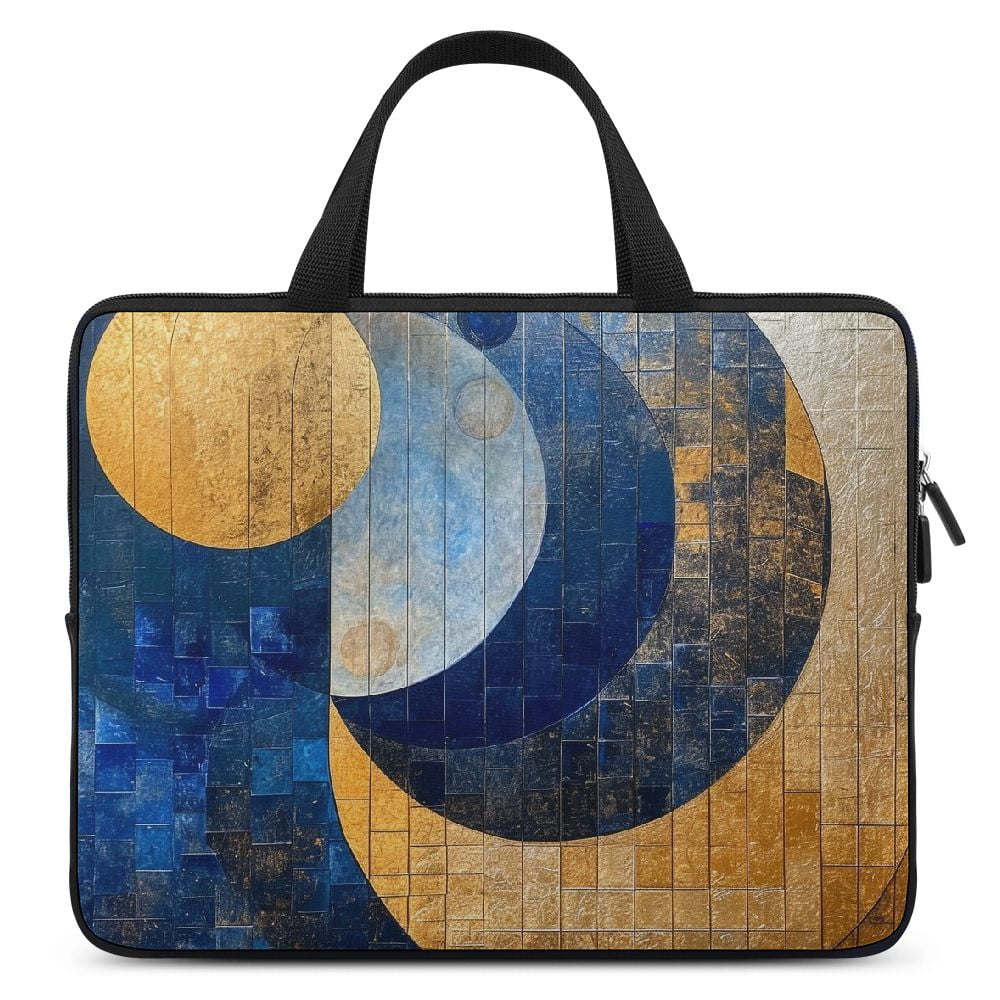 AWERP Gold and Blue Abstract Art Laptop Handle Case 13inch - Walmart.com