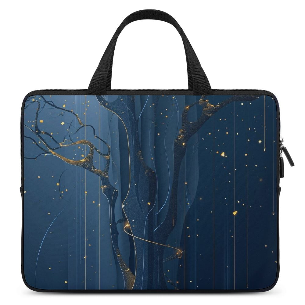 AWERP Gold and Blue Abstract Art Laptop Sleeve Carrying Bag Diving ...