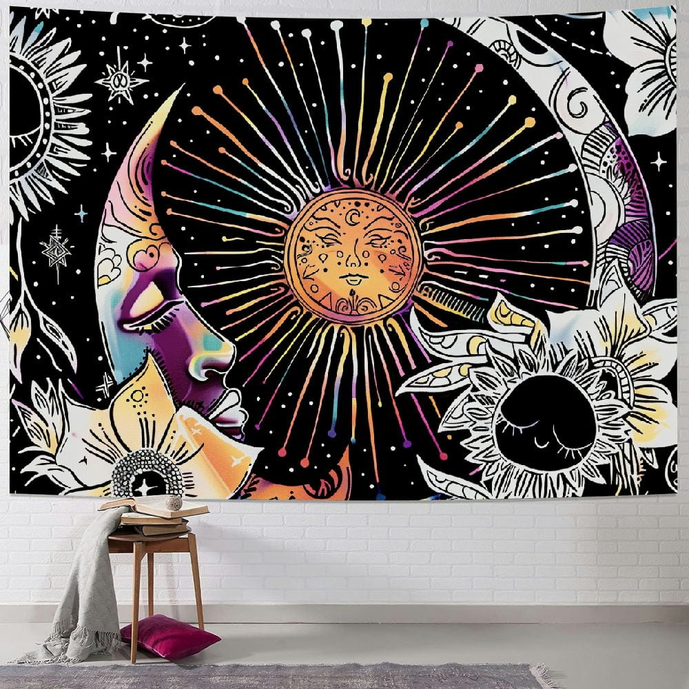 AWERP Gothic Vertical Goth Tapestry Wiccan Witch Wall Hanging Moon ...
