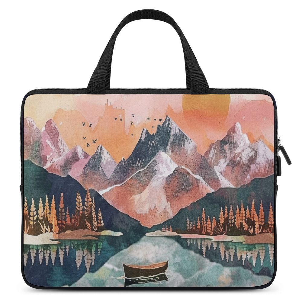AWERP Mountain Nature Forest Tree Aesthetic Sunset Laptop Bag Diving ...