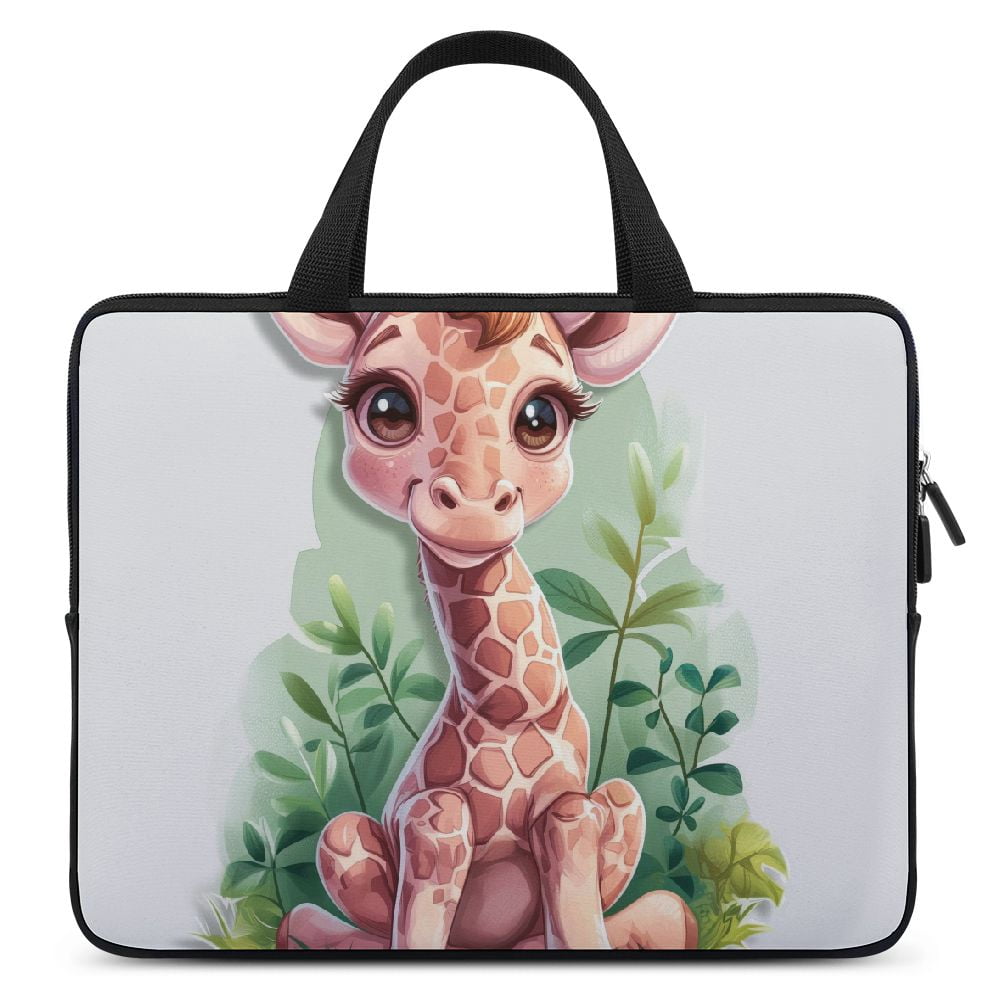 AWERP Pink Cute Baby Giraffe Cartoon Style Laptop Carrying Bag Diving ...
