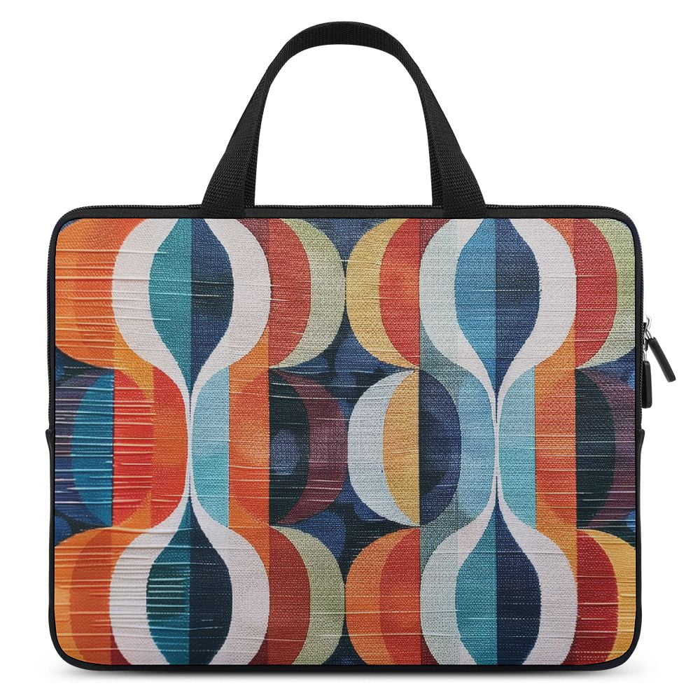 AWERP Wavy Shapes Stripe Pattern Geometric Abstract Art Laptop Handle ...