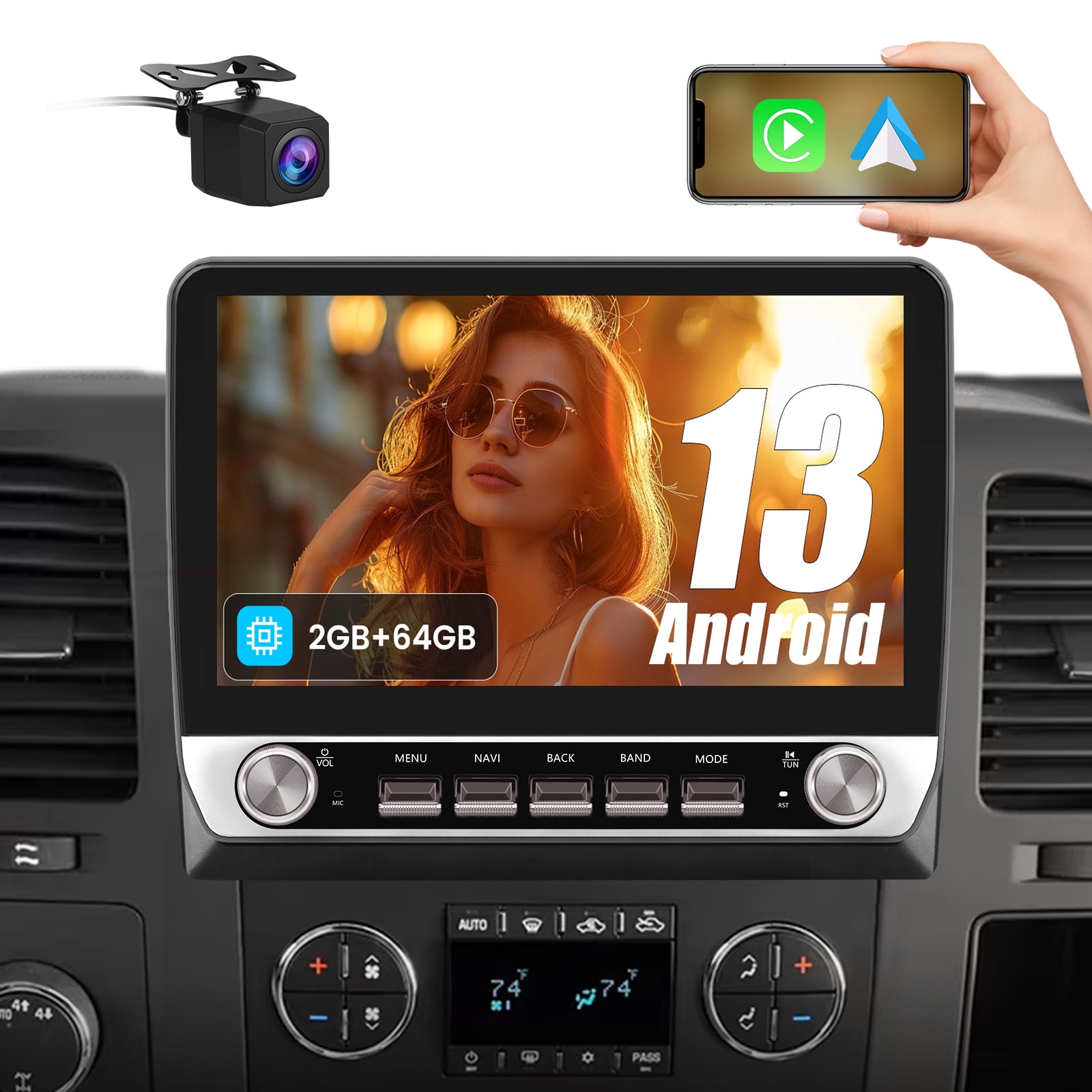 AWESAFE 10.6" Touchscreen Car Stereo Radio for Chevy Silverado/Tahoe ...