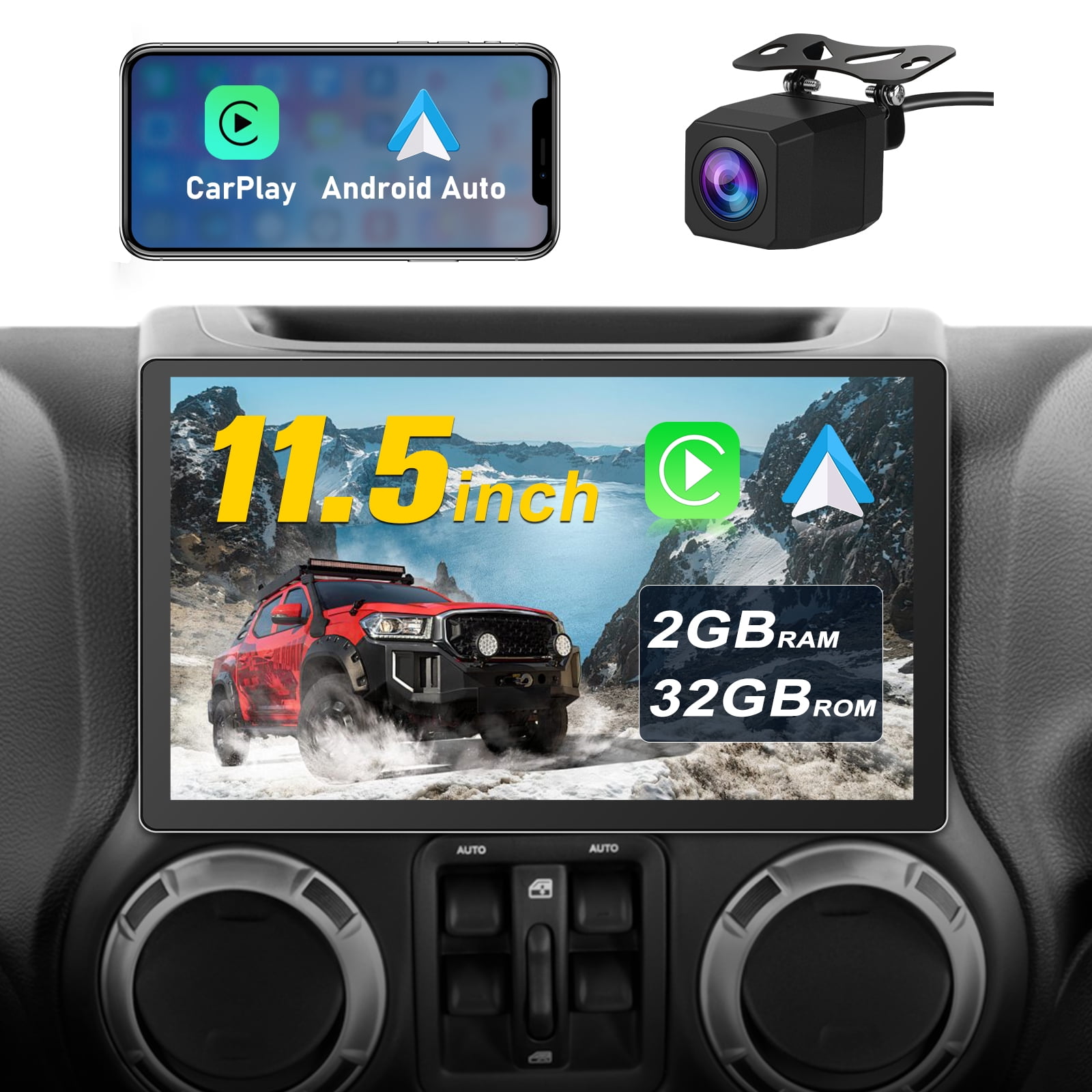 AWESAFE 11.5 inch Car Radio Stereo for Dodge RAM 1500 2500 3500 2009 2010 2011 2012 Jeep ...