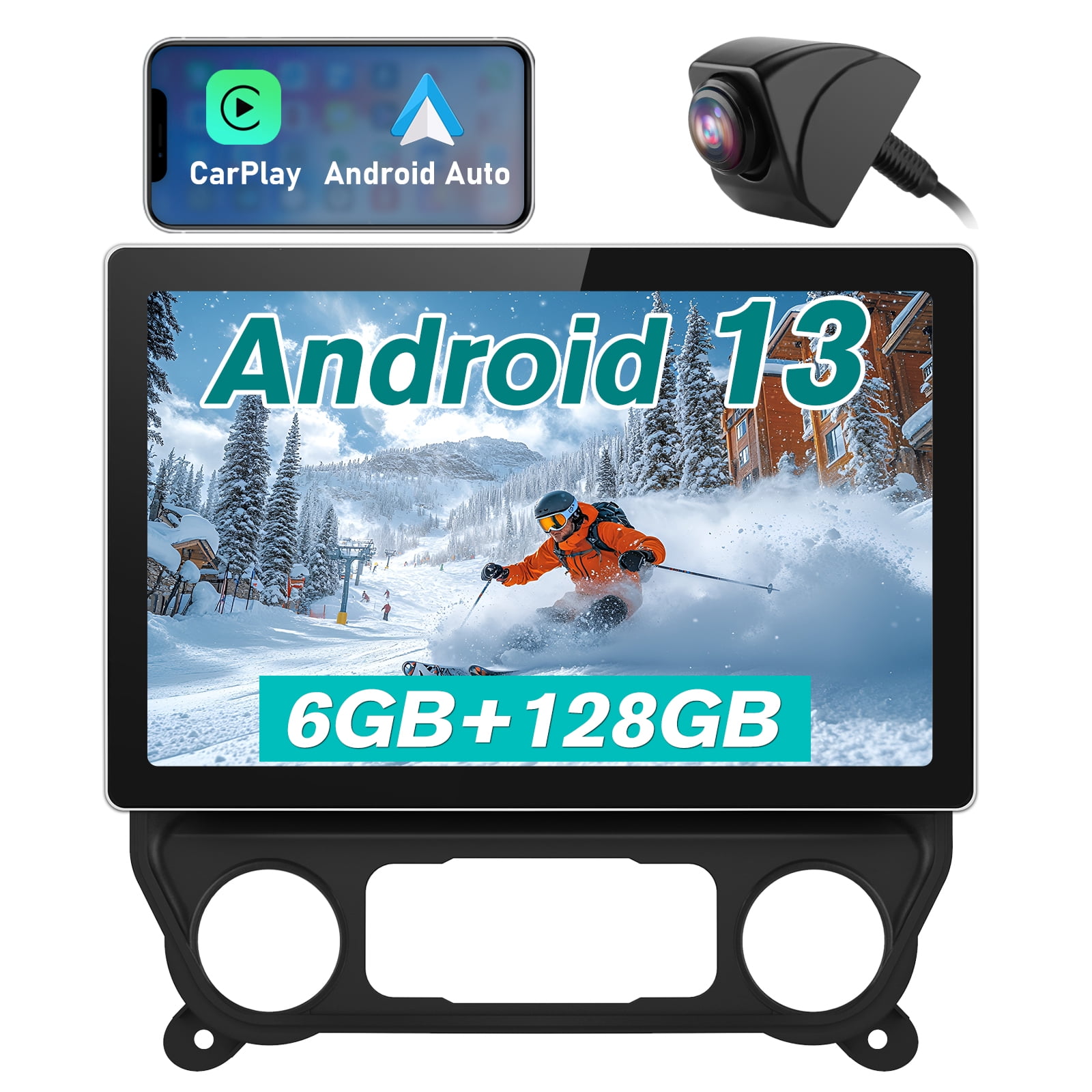 AWESAFE 13.1" Android 12 Car Stereo for Silverado GMC Sierra 2014-2018 6+128GB Wireless CarPlay ...