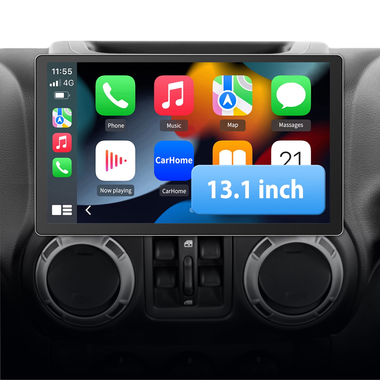 AWESAFE 13.1" Android car Stereo 8-Core Touch Screen Head Unit for Jeep Wrangler JK Grand ...