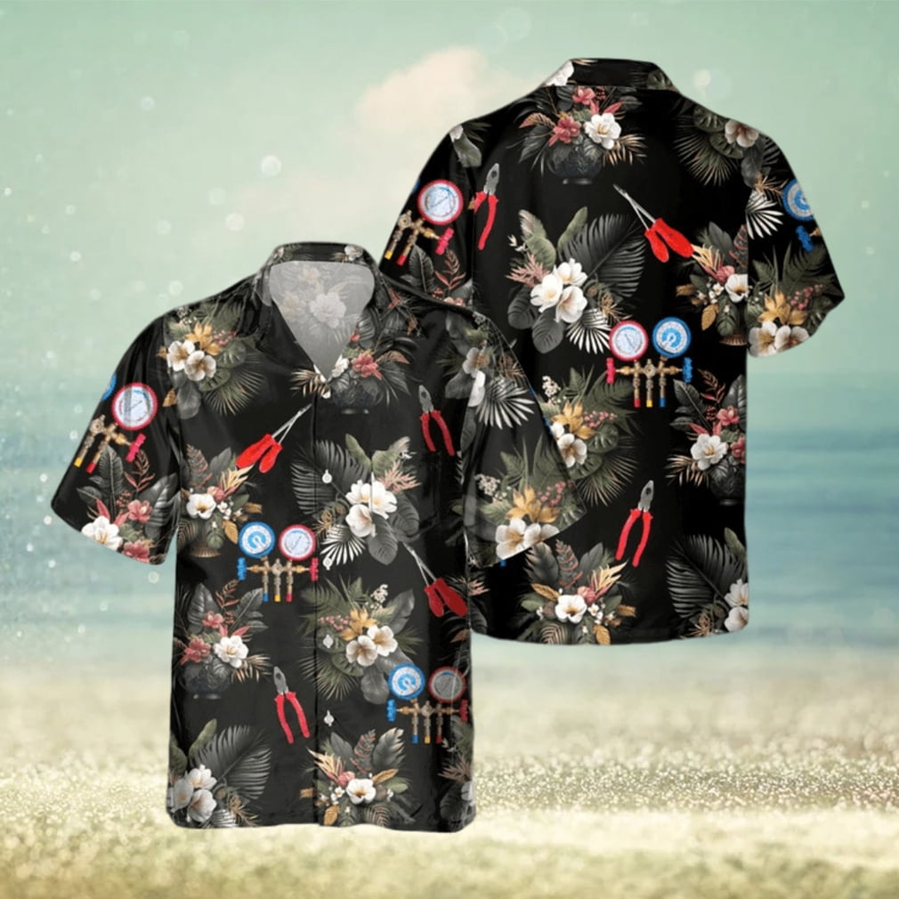AWESOME HVACTECH AOP POCKET HAWAIIAN SHIRT - Walmart.com