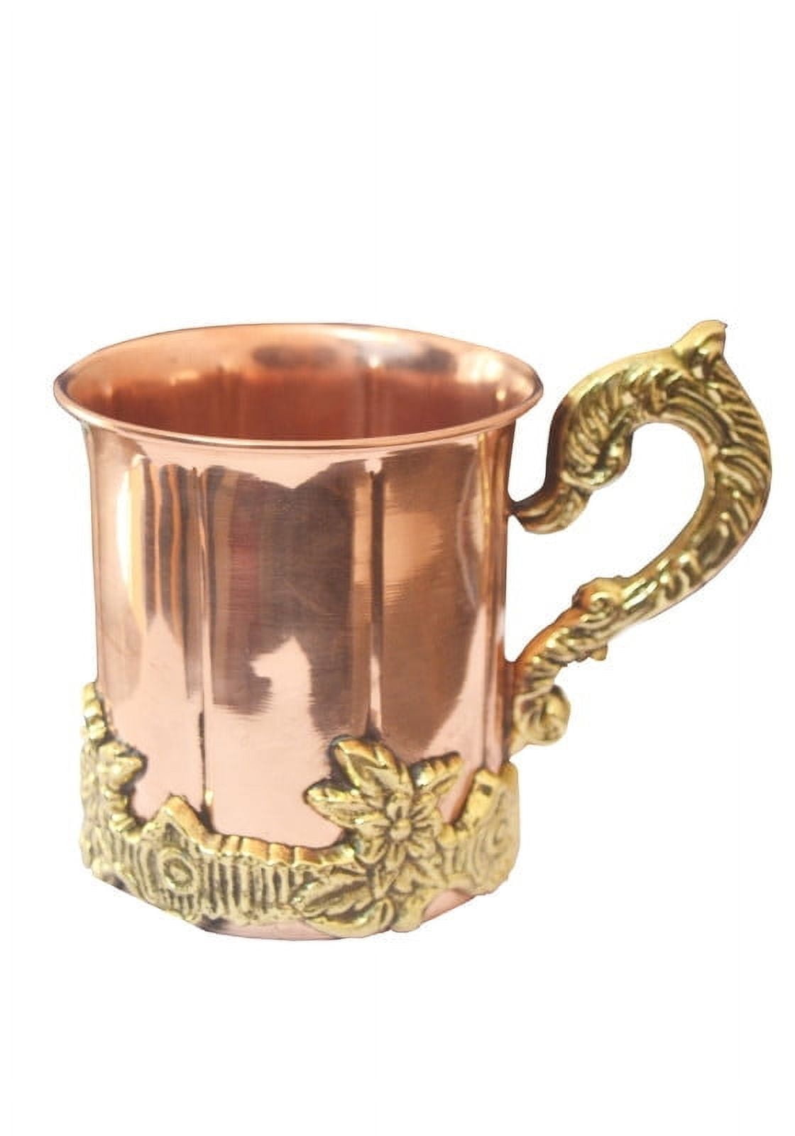 AWF 16 oz Heavy Copper Mug with Brass Handle - Walmart.com