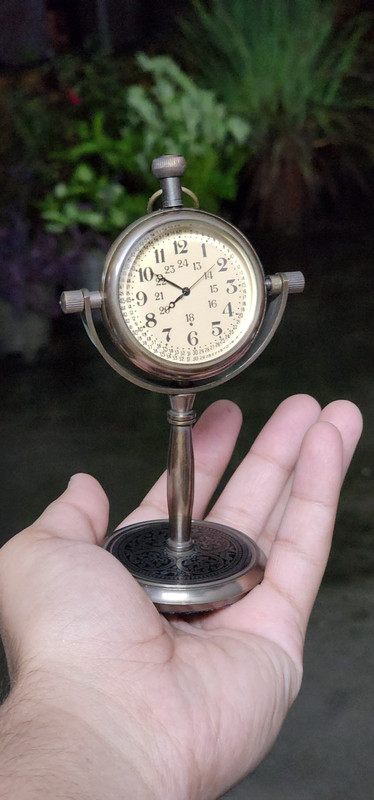 AWF Elegant Brass Office Desk Clock, table Clock for Study Room ...