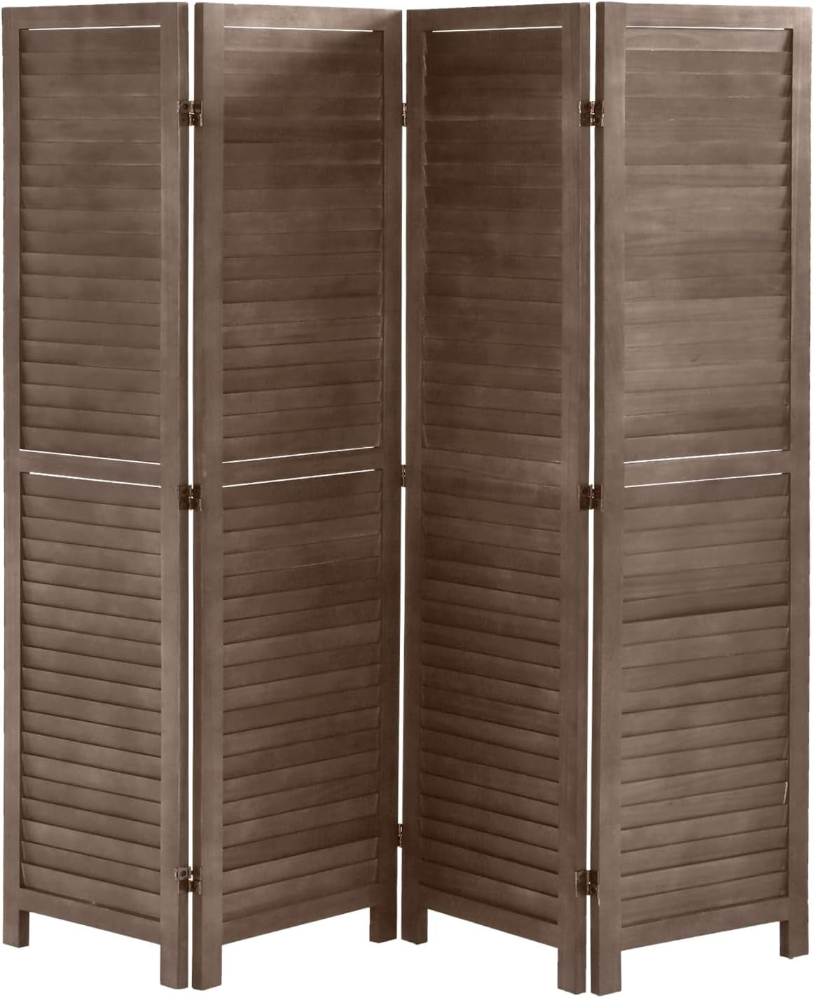 AWFHHT Room Divider Wood 68.9" H x 15.75" W Folding Panel Screen 4 ...