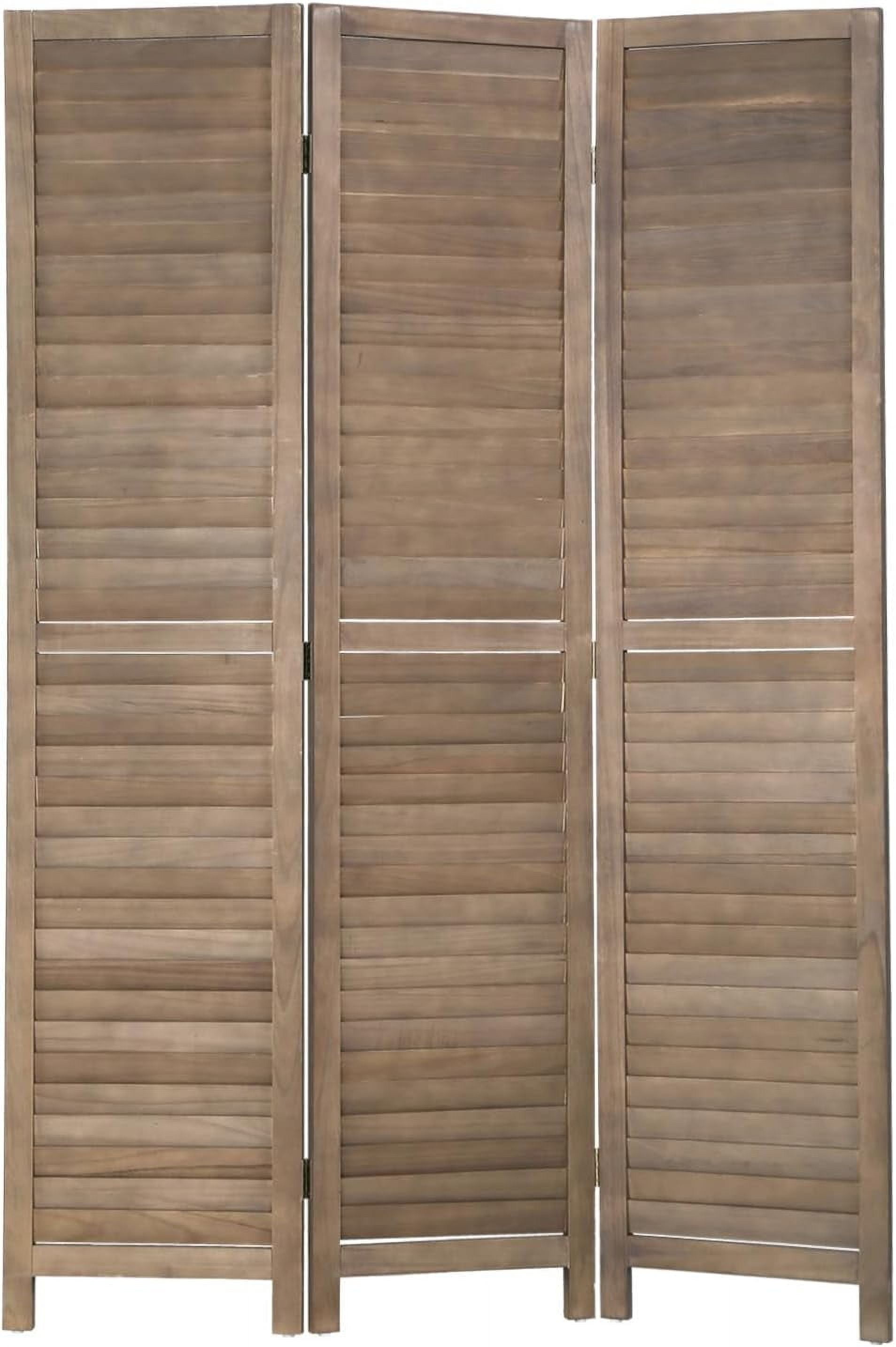 AWFHHT Room Divider Wood Folding Panel Screen 3 Panel Privacy Screens 5 ...