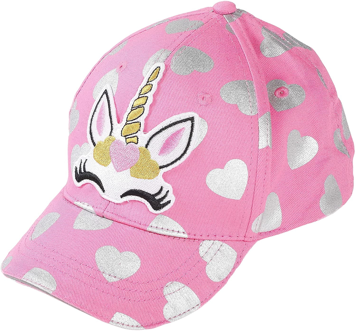 AWHALE Girl’s Pink Unicorn Baseball Hat – Adjustable Ponytail Cotton ...