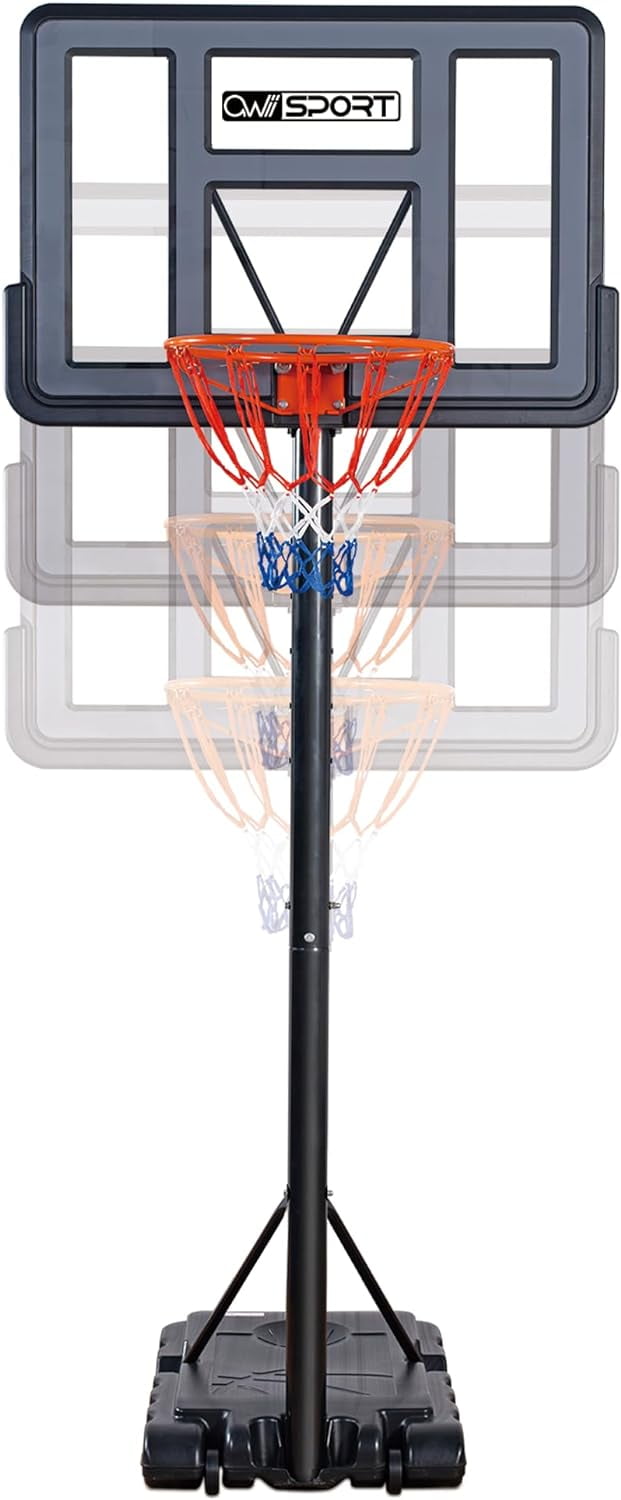 AWII Sports Basketball Hoop Outdoor 10ft Adjustable, Portable Basketball Hoop Goal System with ...