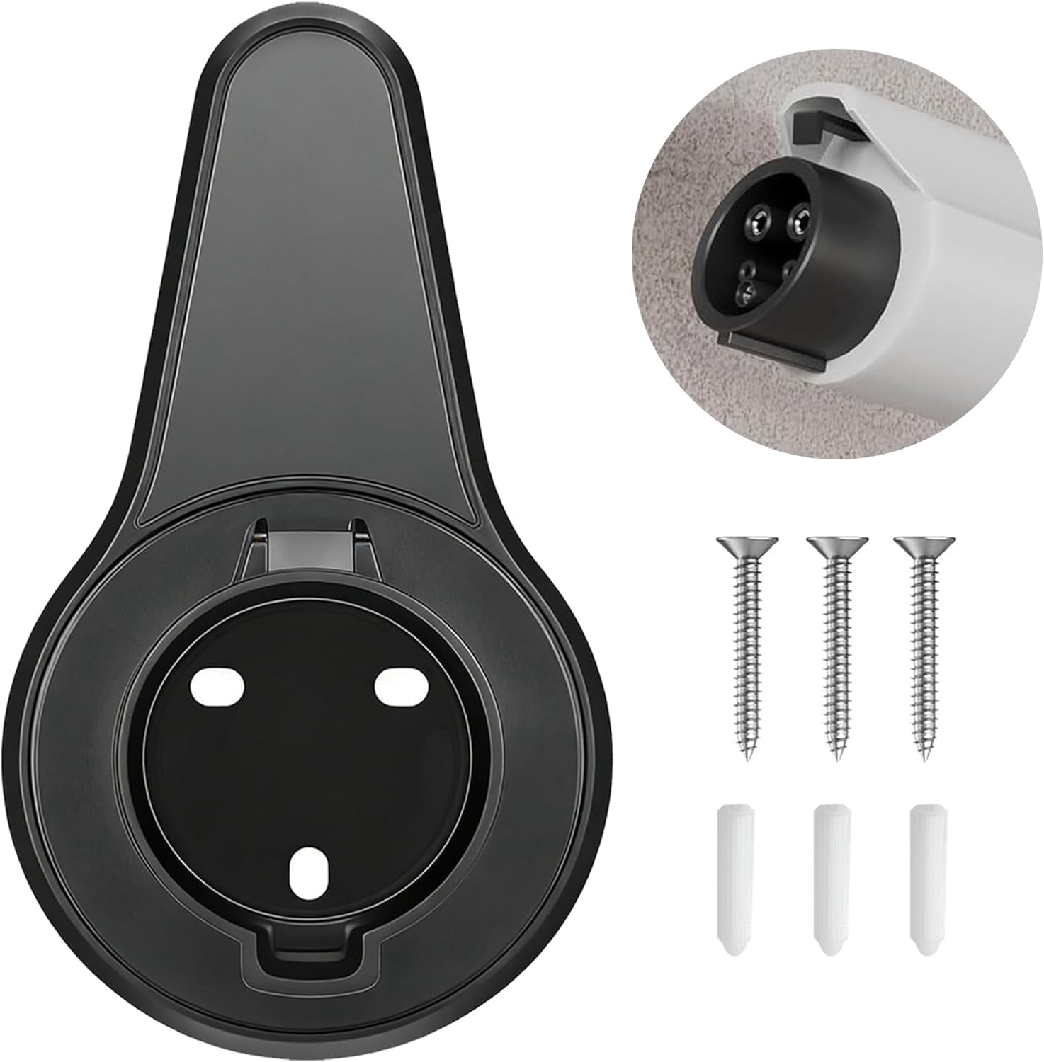 AWINLI Electric Vehicle Charger Bracket Wall Mounted SAE J1772 Portable ...