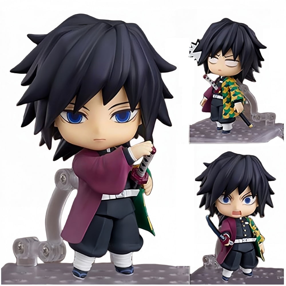 AWLPUYPT Demon Slayer Tomioka Giyuu Q Version Action Figure with Face ...