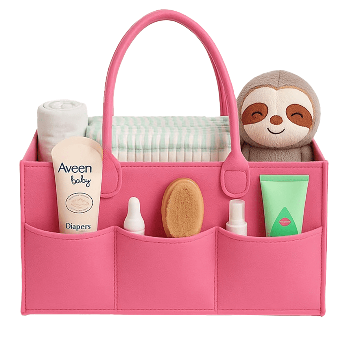 AWLYLNLL Baby Diaper Caddy Organizer Nursery Basket Set Baby Basket Gift Registry Baby Shower ...