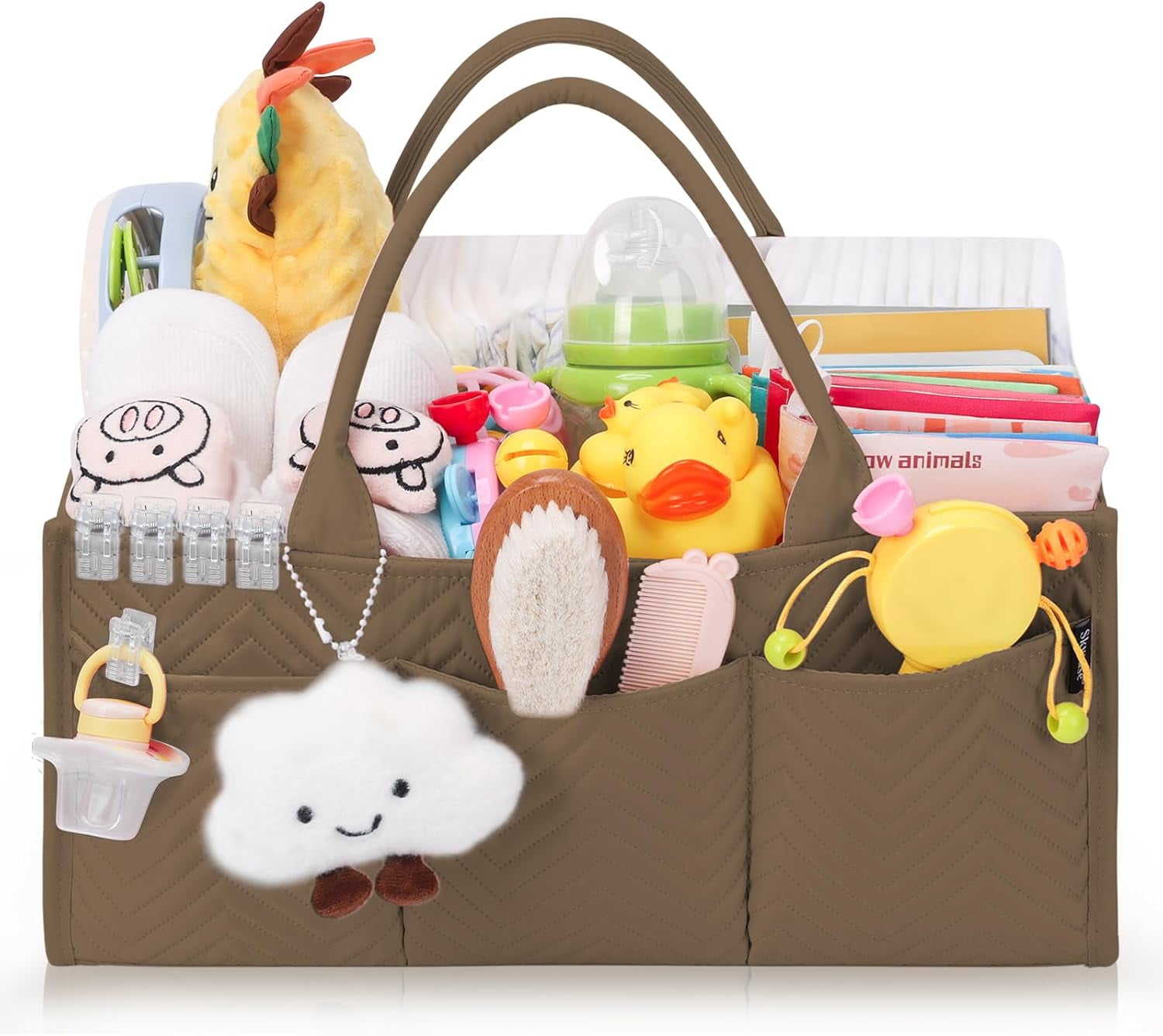 AWLYLNLL Baby Diaper Caddy Organizer Nursery Basket Set Baby Basket Gift Registry Baby Shower ...