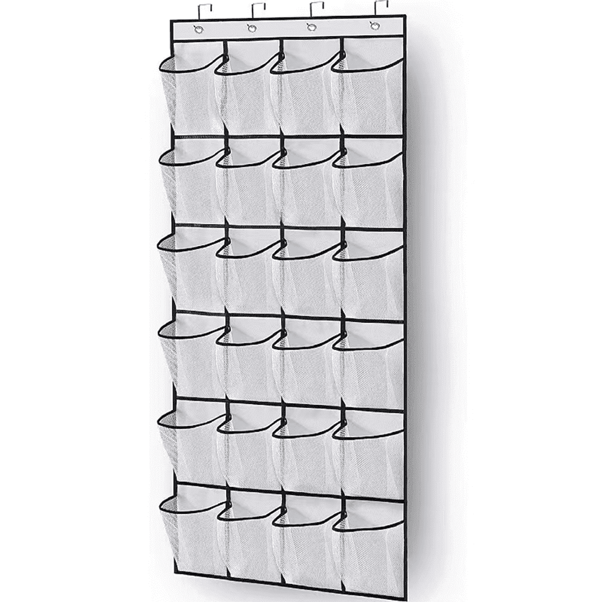 Over The Door Shoe Organizer, Hanging Shoe Organizer with 24 Mesh Large ...