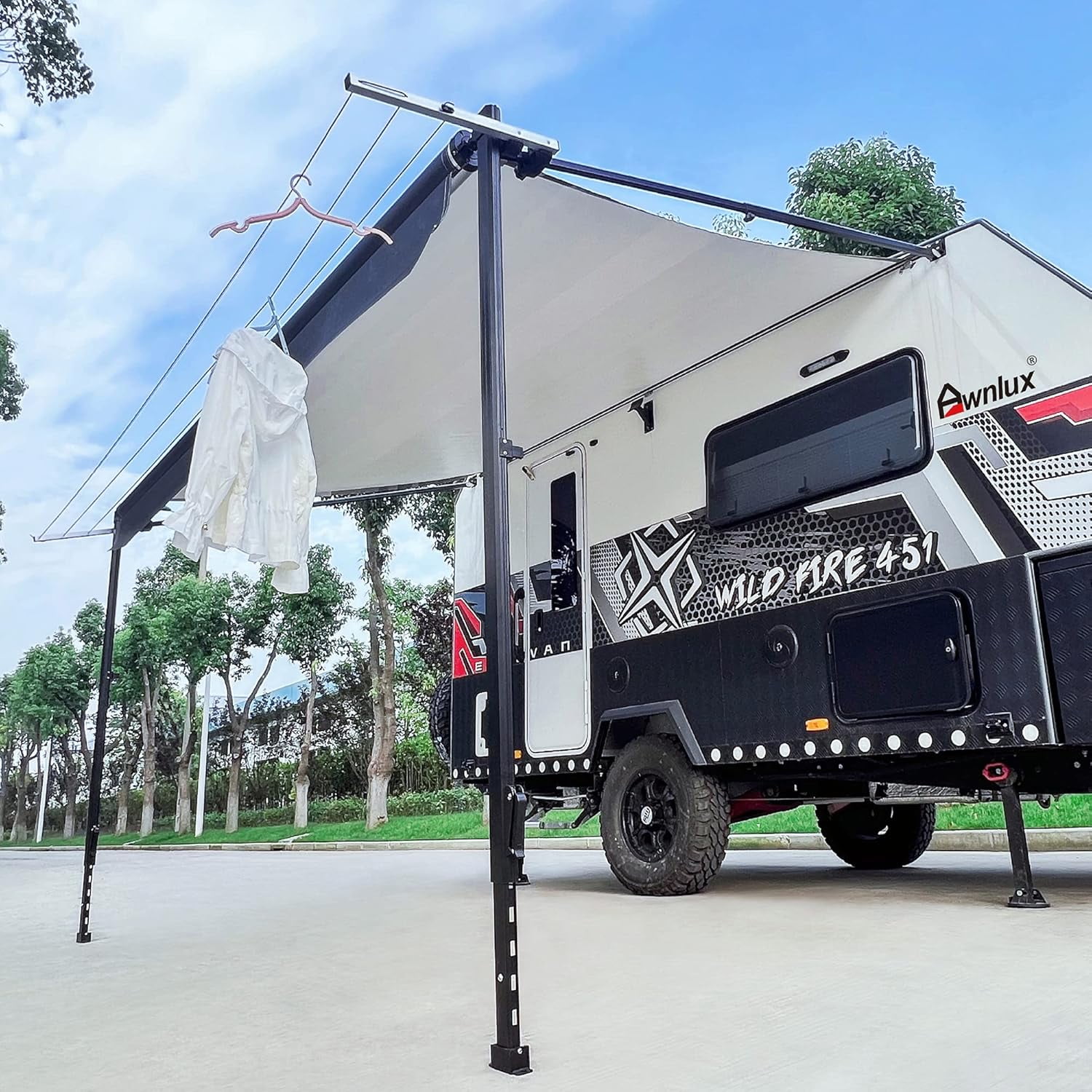 AWNLUX RV Clothesline Complete Set Heavy Duty Clothes Drying Laundry ...