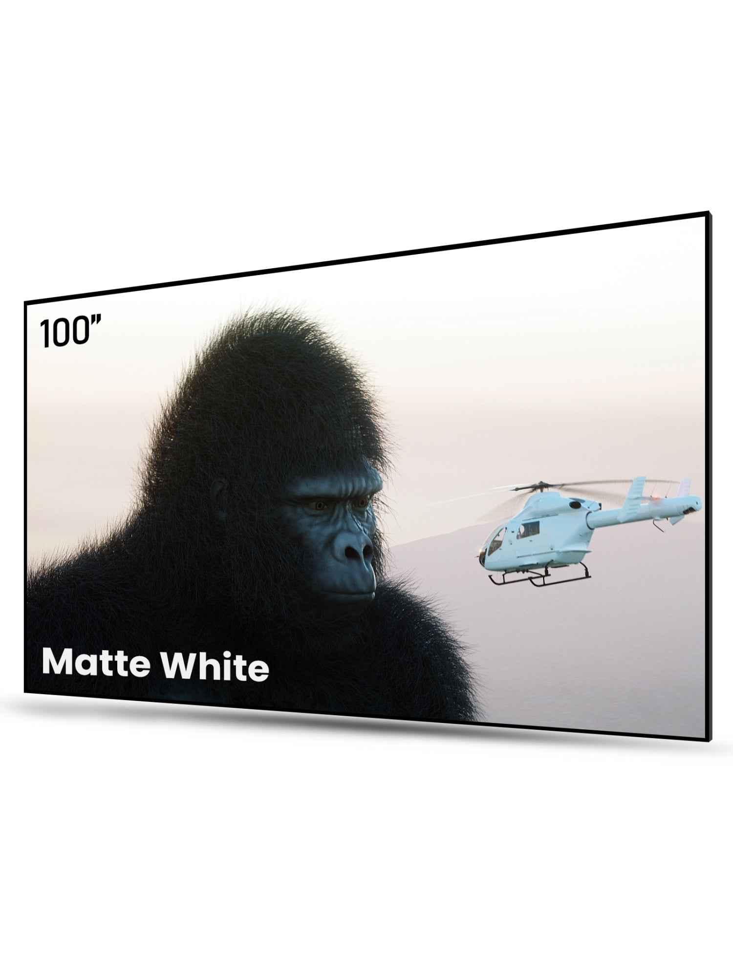 AWOL VISION 100 inch HD Home Movie Projector Screen, 16:9 Wall Mount ...