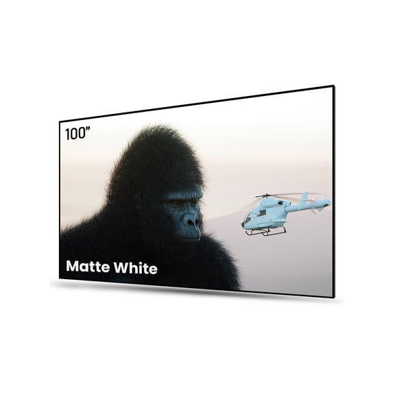 AWOL VISION 100 inch HD Home Movie Projector Screen, 16:9 Wall Mount ...