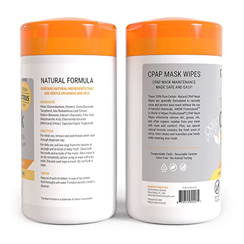 AWOW Scented CPAP Wipes CPAP Mask Cleaner for Daily CPAP/BiPAP Mask ...