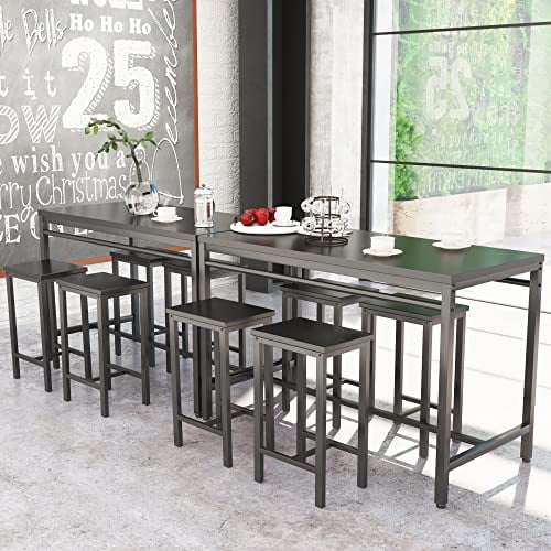 AWQM 5 Piece Bar Table Set, Modern Counter Height Dining Table and ...