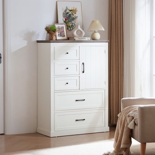 AWQM Bedroom Hallway Storage Chest of Drawers , High Storage Chest with ...