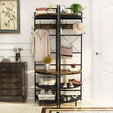 Riverbay Furniture Pyramid Hall Tree in White - Walmart.com