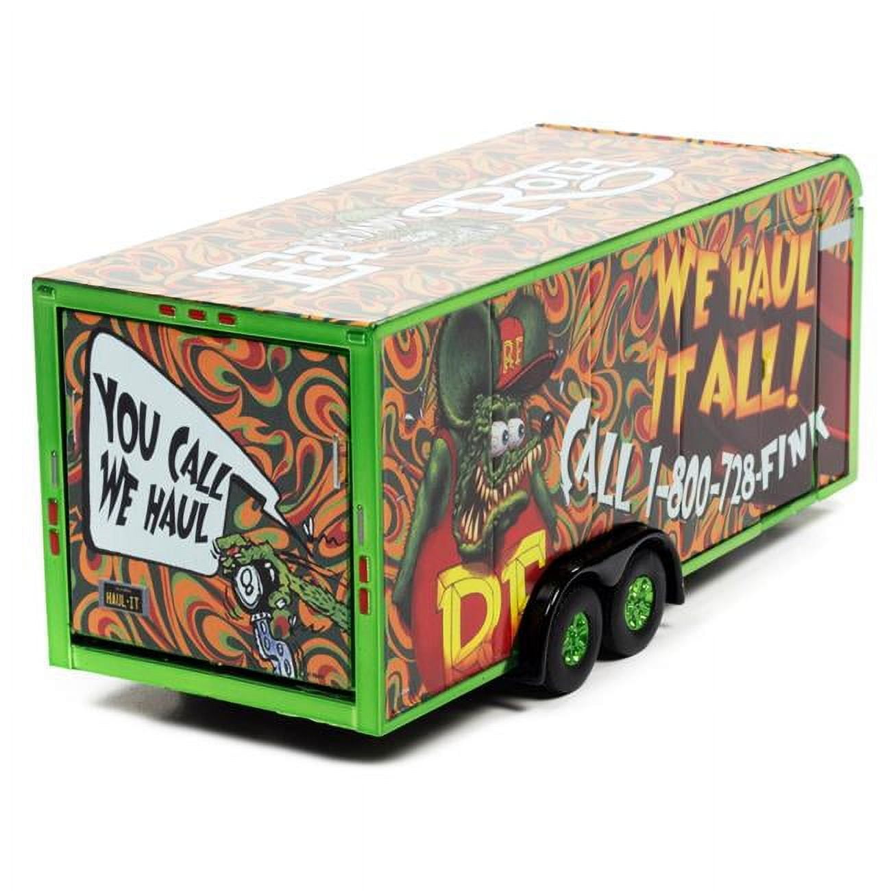 AWSP106 Auto World Enclosed Trailer Rat Fink Green/Red We Haul It All ...