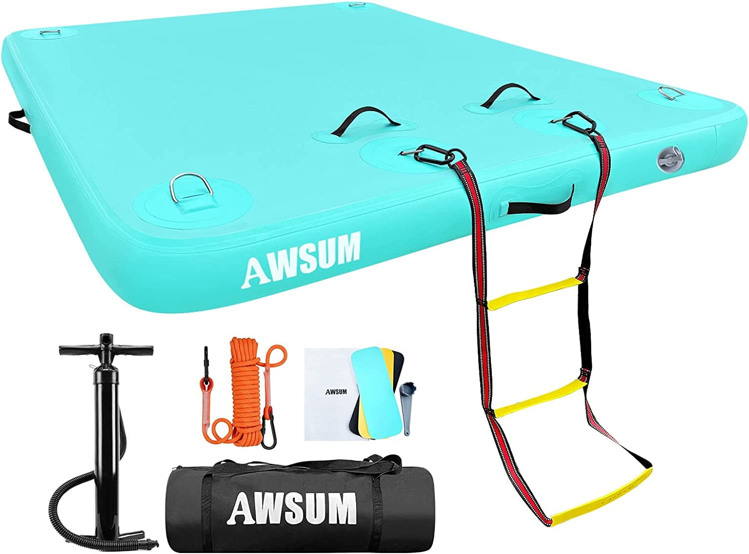 AWSUM Inflatable Floating Dock Air Dock Platform Floating Island Raft ...