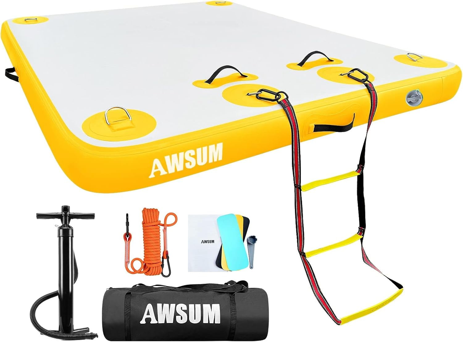 AWSUM Inflatable Floating Dock Air Dock Platform Floating Island Raft ...