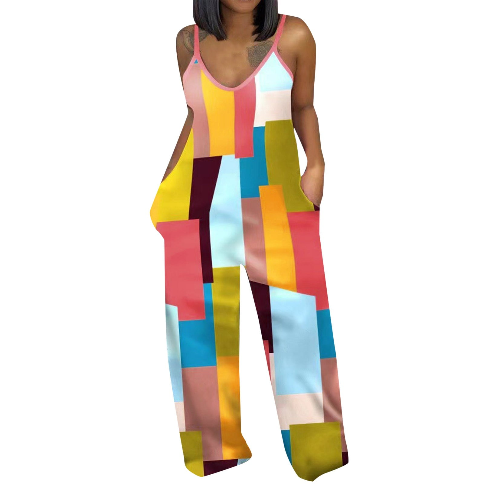 AWXNJUX Womens Jumpsuit Womenswear Spring and Summer Wacky Street ...