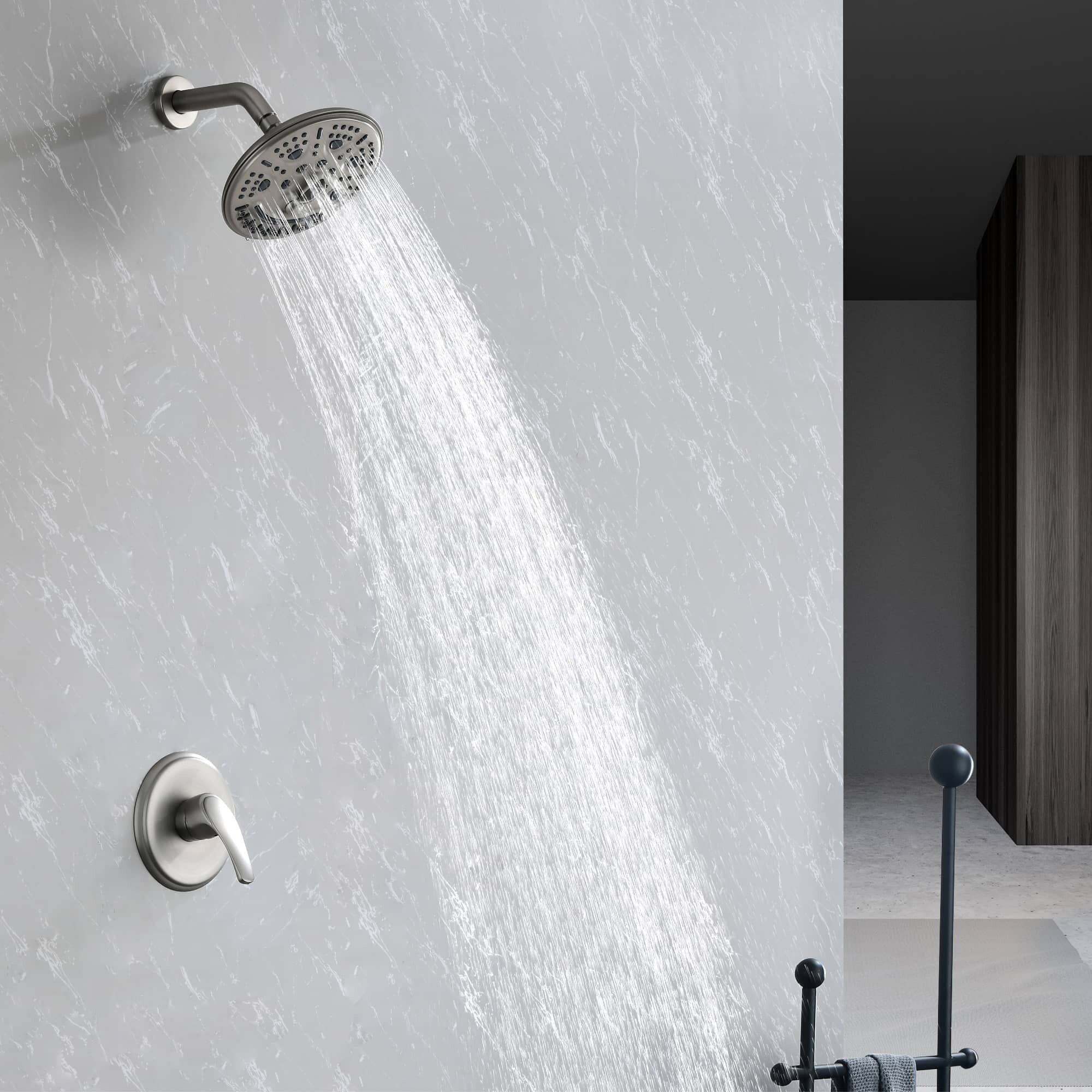 AWZTOO Wall Mounted Shower Faucet With Rough-in Valve Complete Shower ...