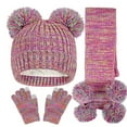 AWZXDE 2026 Solid Color Jacquard Kids Hat And Long Scarf Set Winter ...