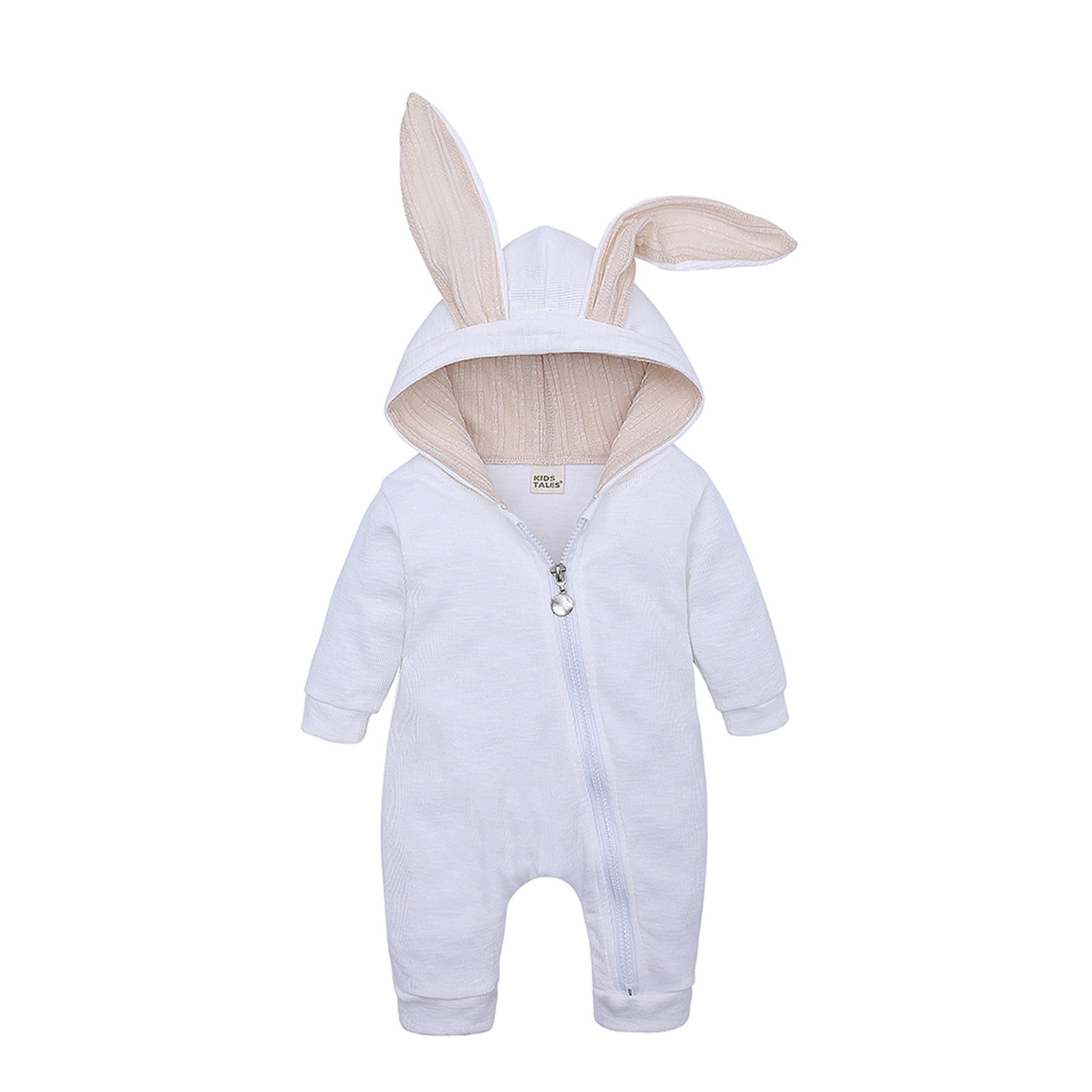 AWZXDE Animal Bunny Easter Baby Romper With Long Ear Hoodie And Zipper ...