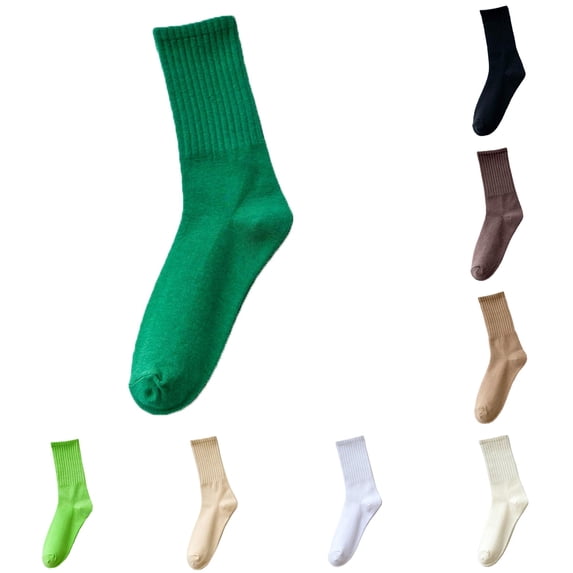 AWZXDE Athletic Ankle Socks Solid Color Colorful Lightweight Pile ...