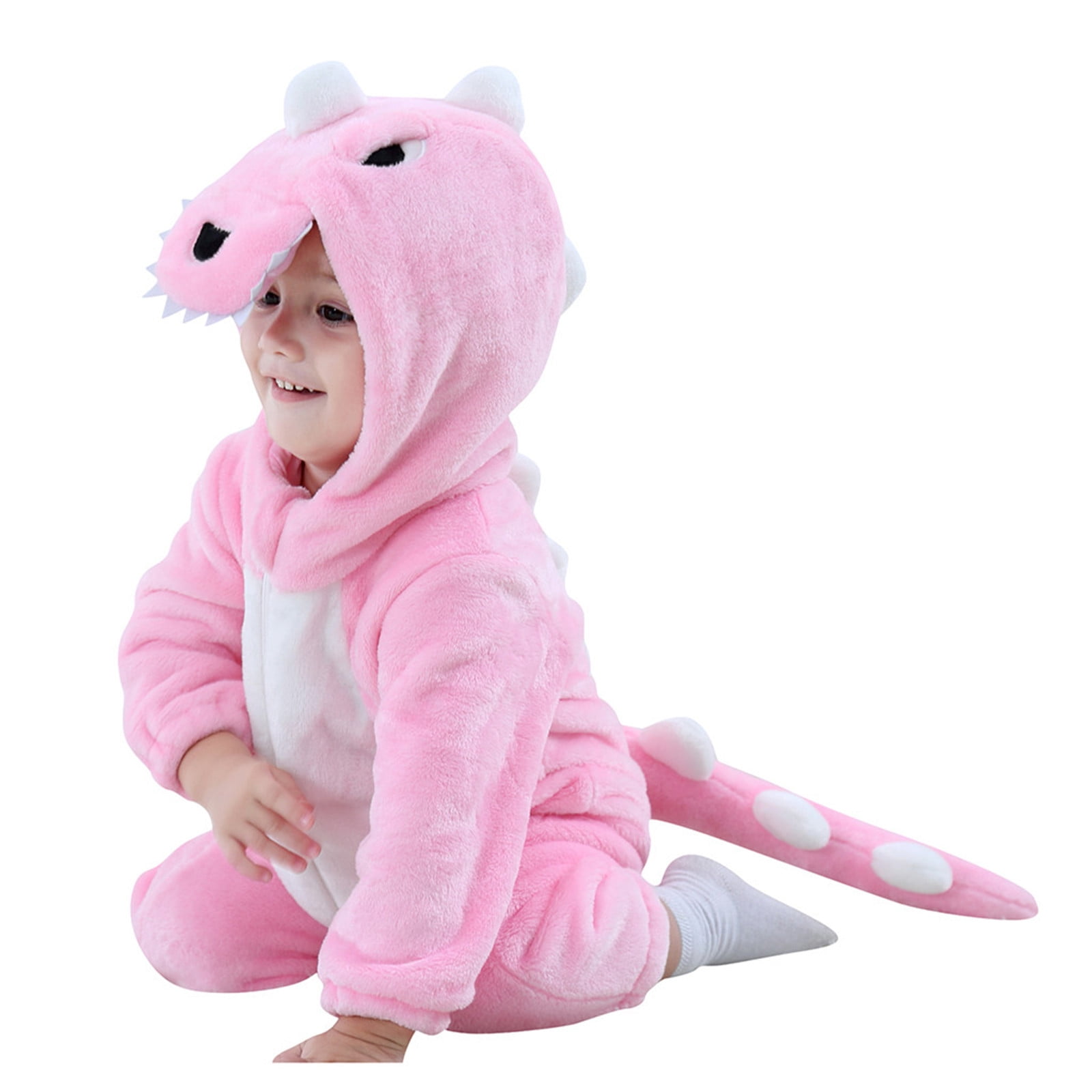 AWZXDE Baby Dinosaur Outfit Infant Cartoon Hooded Romper Toddler Baby ...