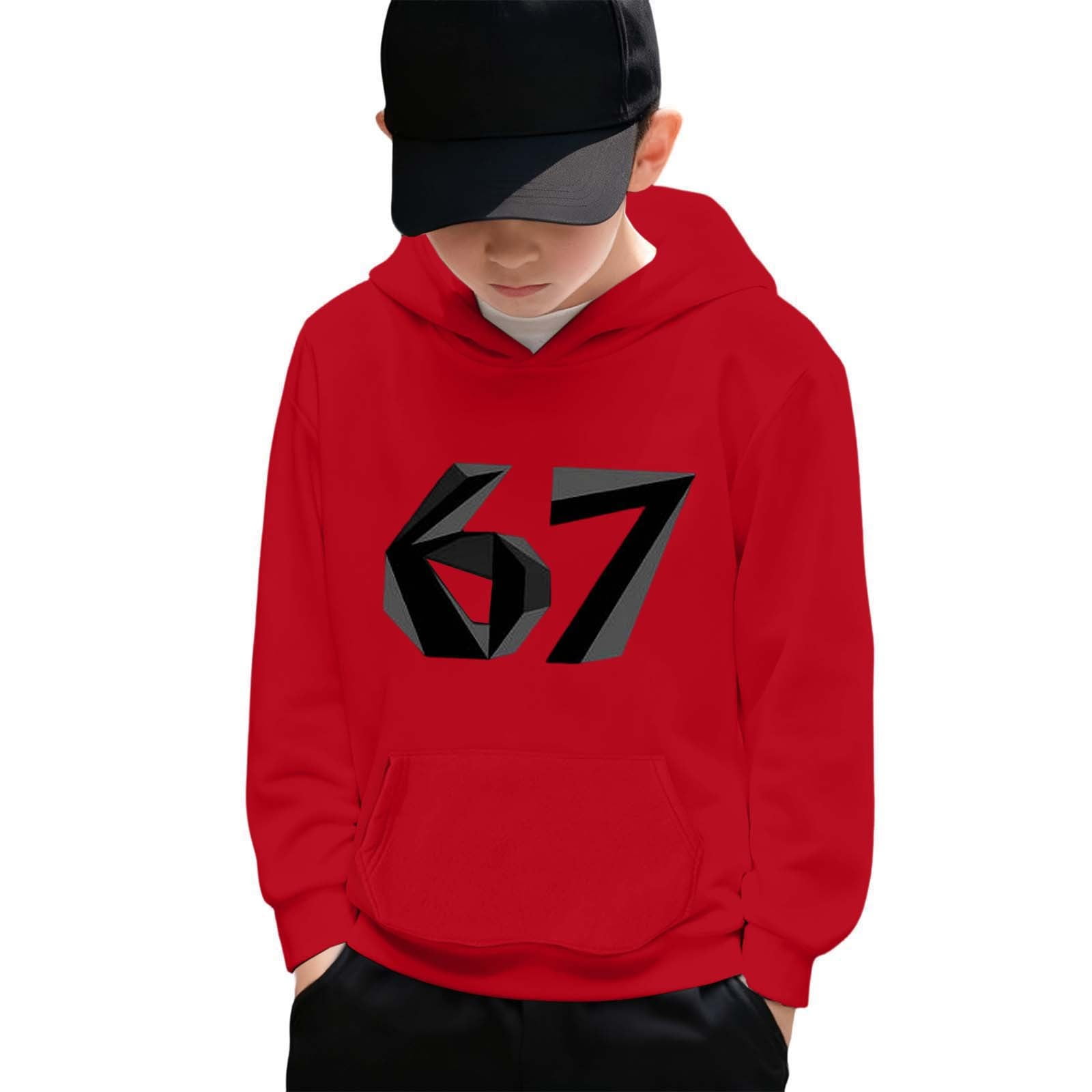 AWZXDE Boys Girls Casual Loose Fit Long Sleeve Hoodie Cute Print Sport ...